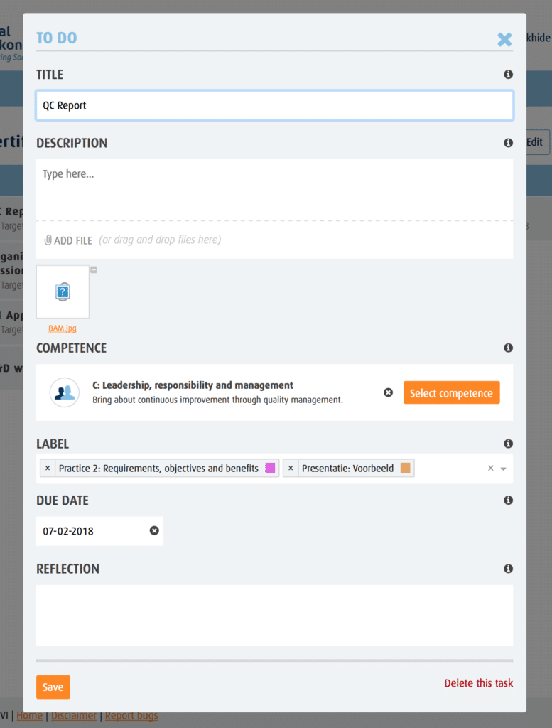 Task box – KIVI Chartered